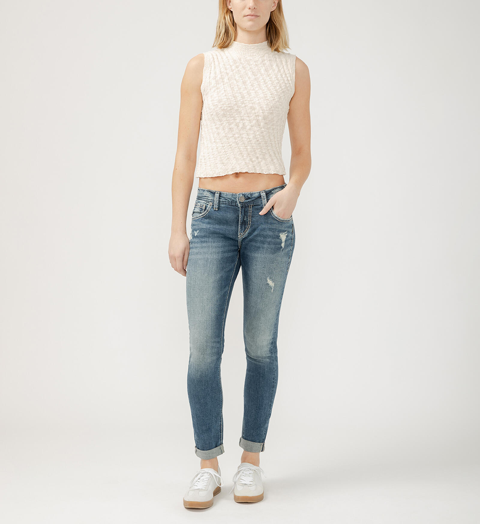 Buy Suki Mid Rise Slim Bootcut Jeans for CAD 104.00 | Silver Jeans CA New