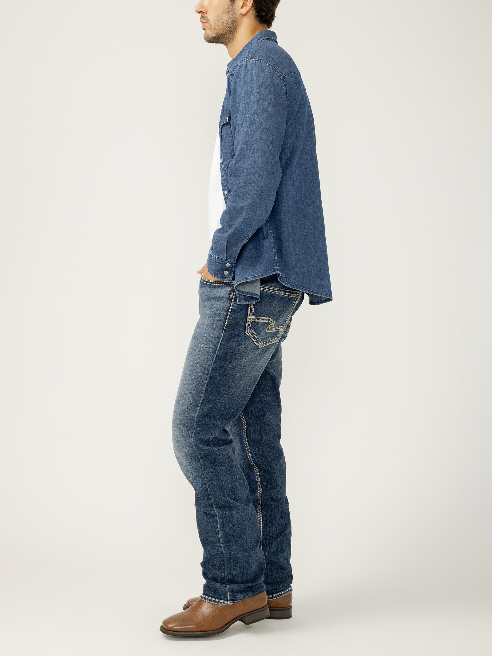 Buy Grayson Classic Fit Straight Leg Jeans for CAD 76.00 | Silver Jeans