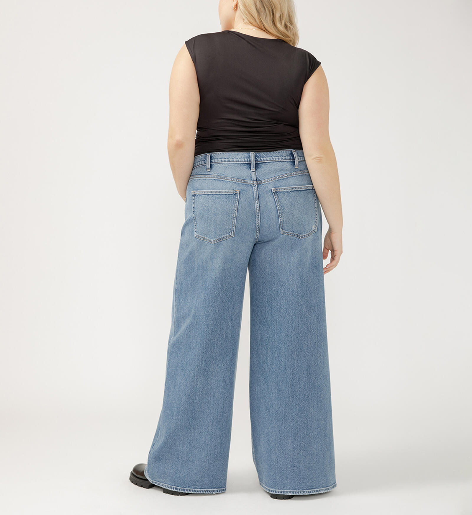 Buy Highly Desirable High Rise Ultra Wide Leg Jeans Plus Size for CAD ...