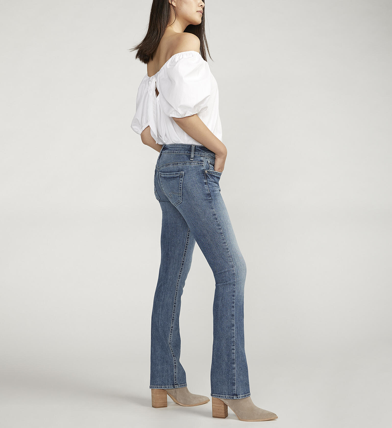 Buy Britt Low Rise Slim Bootcut Jeans For Cad 4900 Silver Jeans Ca New