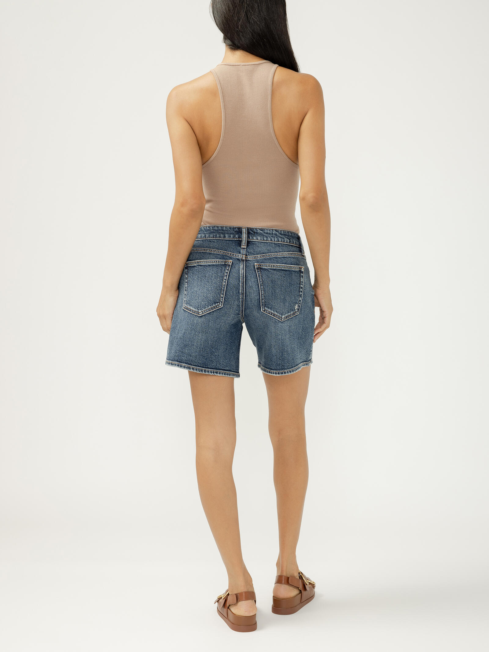 Buy Suki Mid Rise Long Shorts for CAD 78.00 | Silver Jeans
