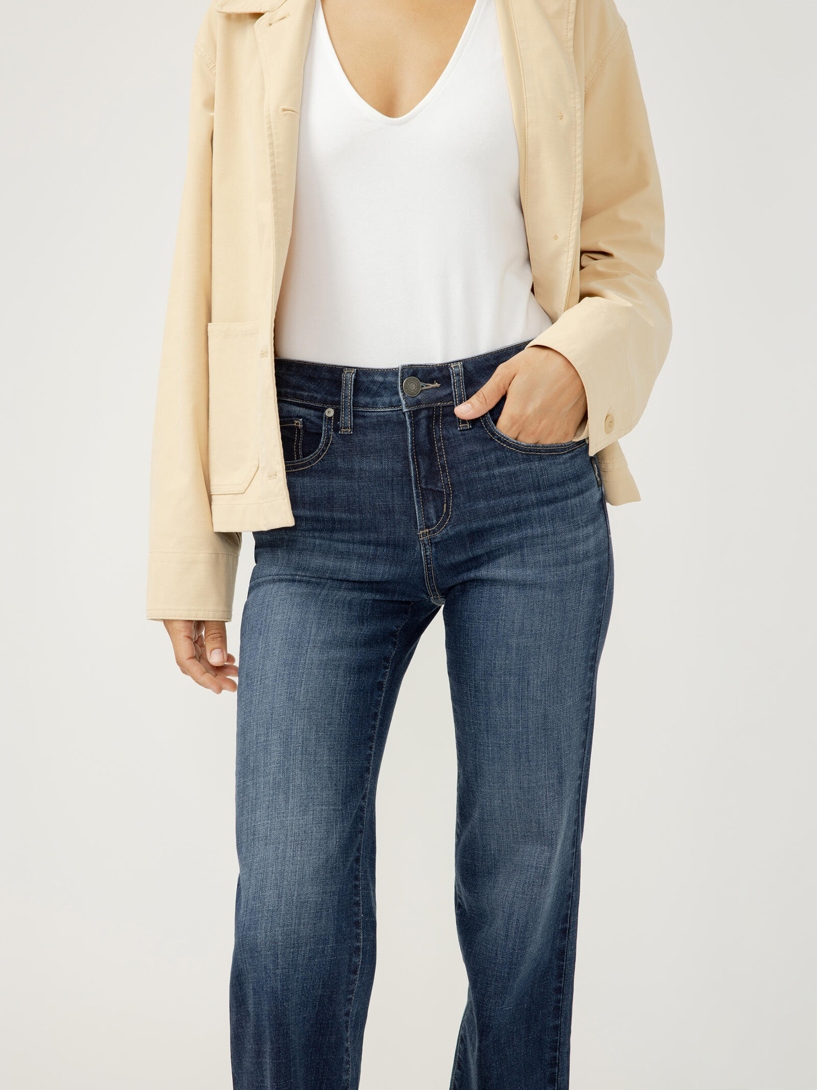 Buy Avery High Rise Trouser Leg Luxe Stretch Jeans for CAD 114.00 ...
