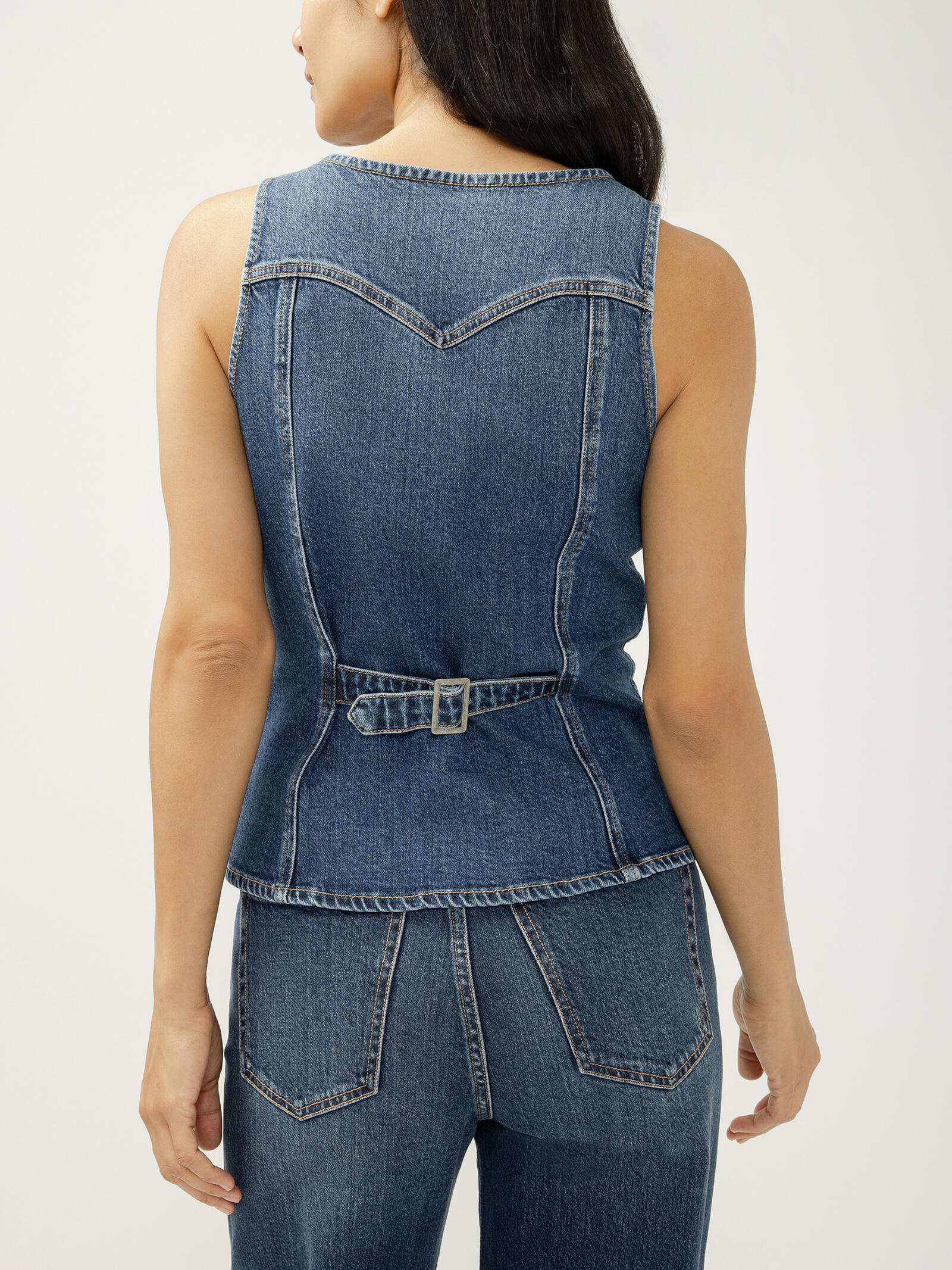 Buy Long Denim Vest for CAD 118.00 | Silver Jeans